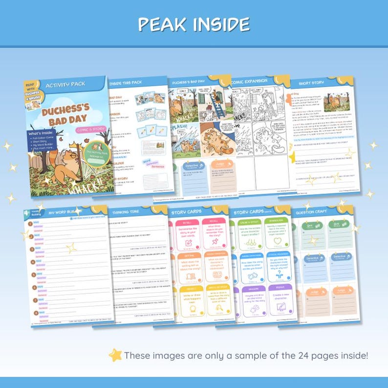 Duchess's Bad Day Fun Activity Pack, Comprehension Questions, Colouring ...