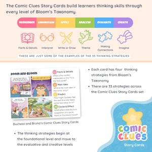 Comprehension Comic Story Cards for Building Understanding, Writing and ...