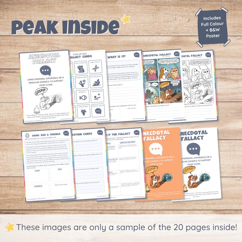 Confirmation Bias Fallacy Activity Pack: Fun Critical Thinking and ...