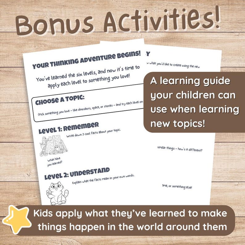 Bloom's Taxonomy Activity Booklet to Build Thinking and Learning Skills ...