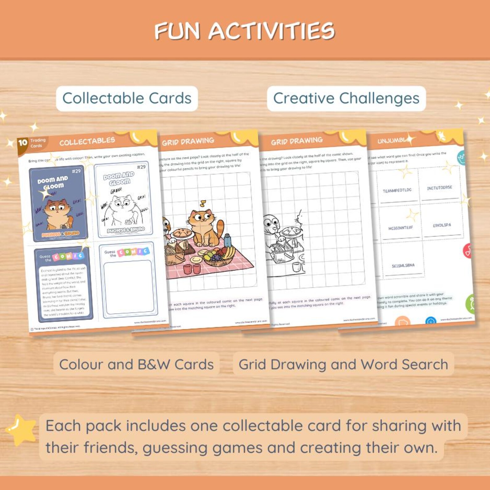 Doom and Gloom Activity Pack: Fun Printable Worksheets, Comprehension ...