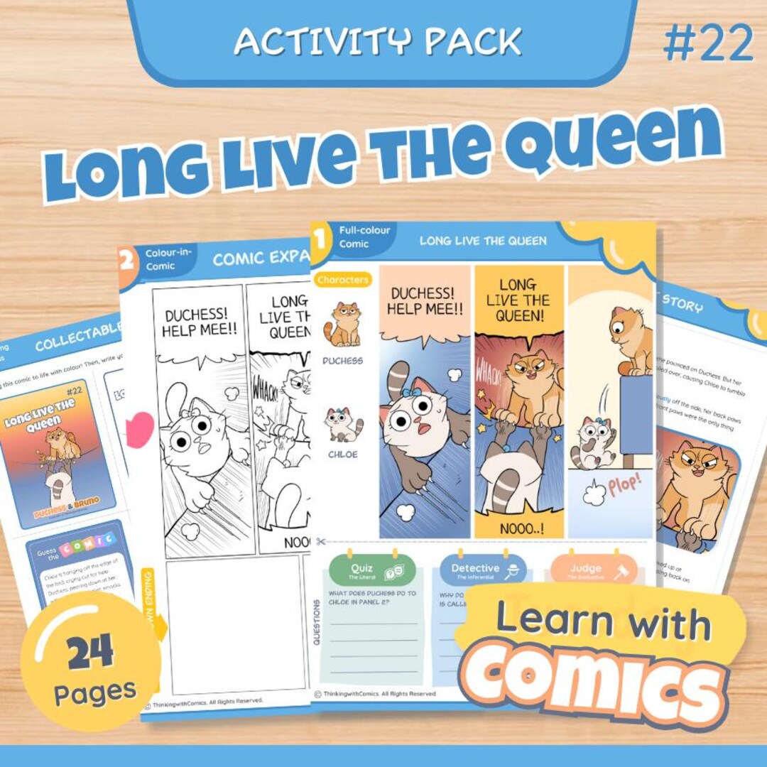 Long Live the Queen Activity Pack: Fun Worksheets, Comprehension ...