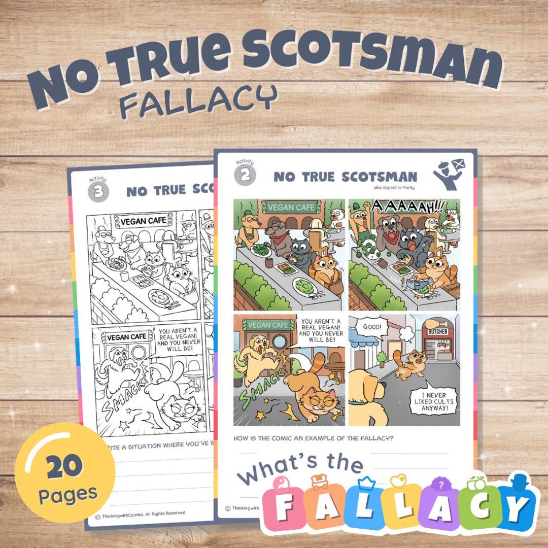 No True Scotsman Fallacy Activity Pack: Critical Thinking Worksheets ...