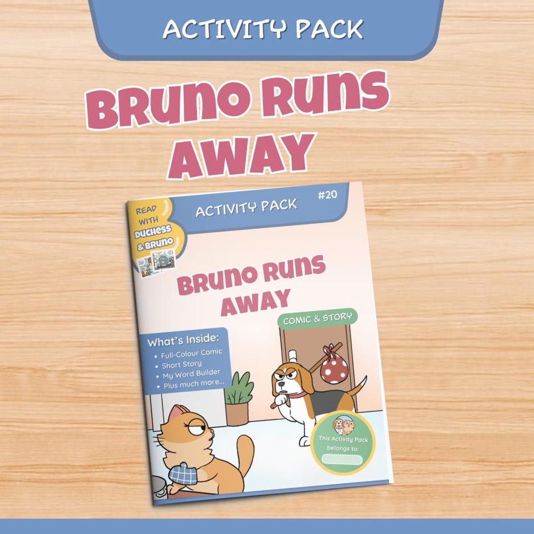 Bruno Runs Away Activity Pack Fun Worksheets for Comprehension ...