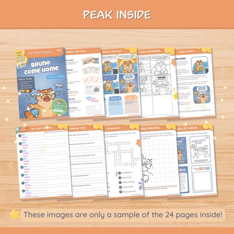Bruno Come Home Activity Pack: Printable Worksheets, Comprehension ...