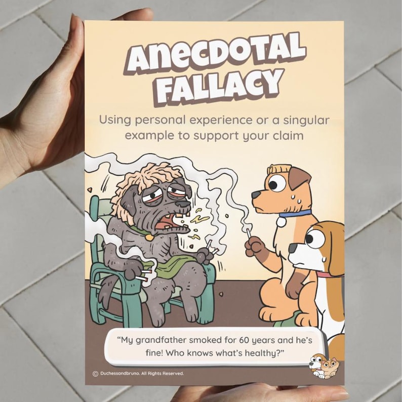 Anecdotal Fallacy Poster to Develop Critical Thinking Skills - Etsy