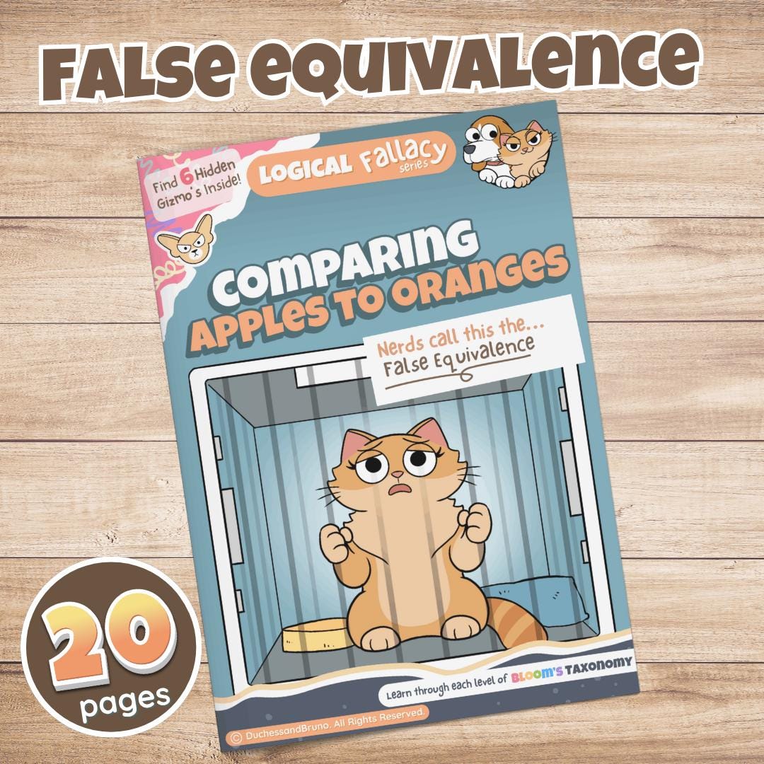 False Equivalence Fallacy Activity Pack: Critical Thinking Worksheets ...