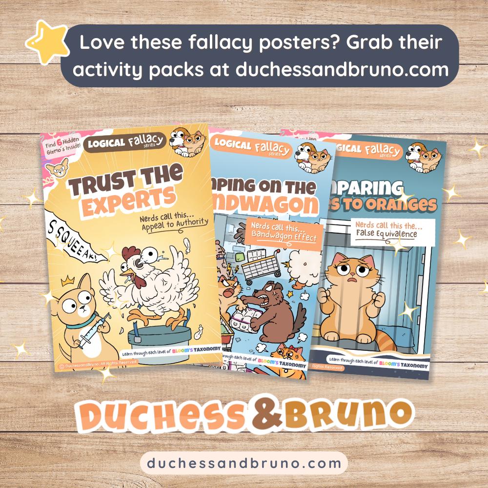Logical Fallacy Posters Bundle Pack of 12 - Fun Illustrations for ...