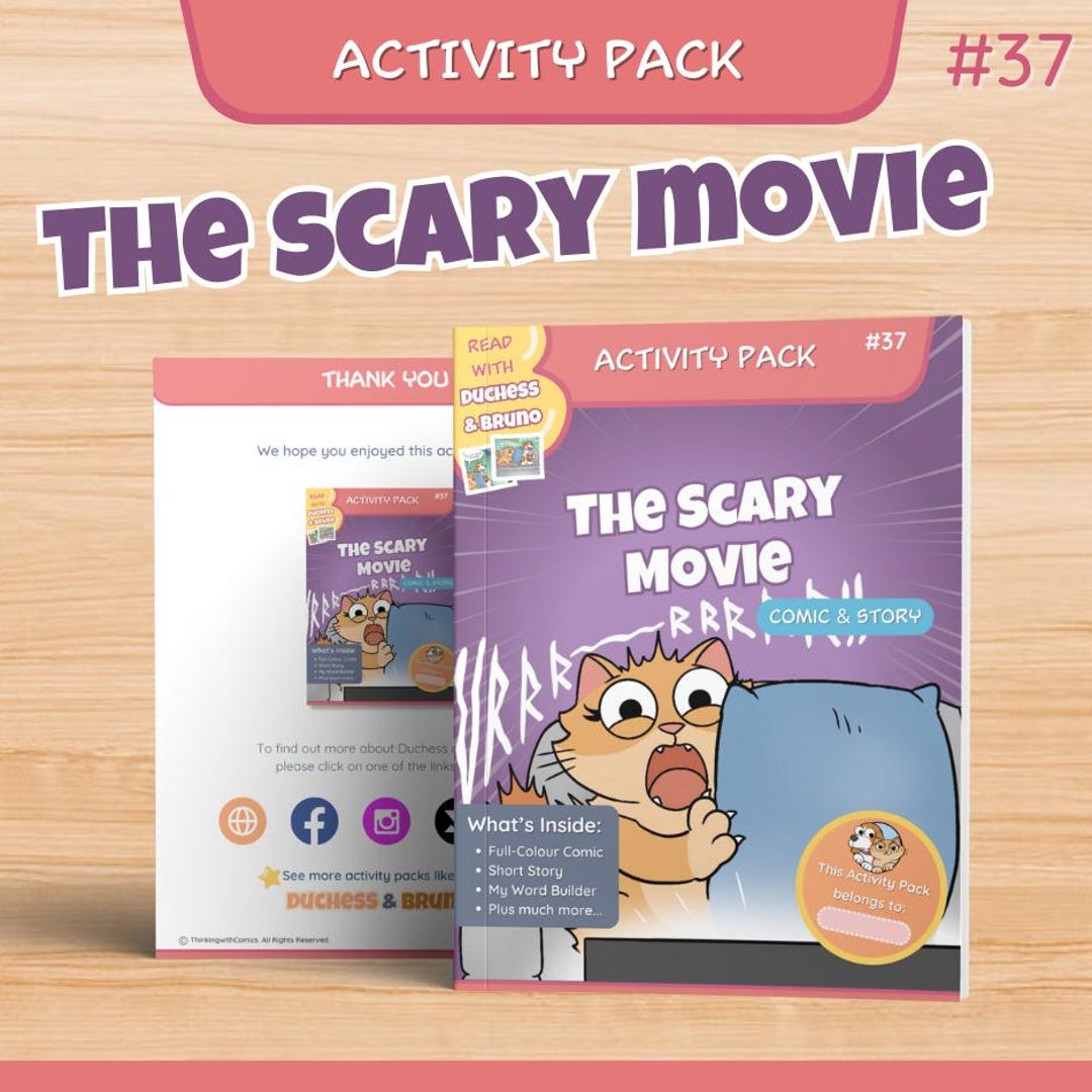 The Scary Movie Activity Pack Fun Worksheets for Comprehension ...
