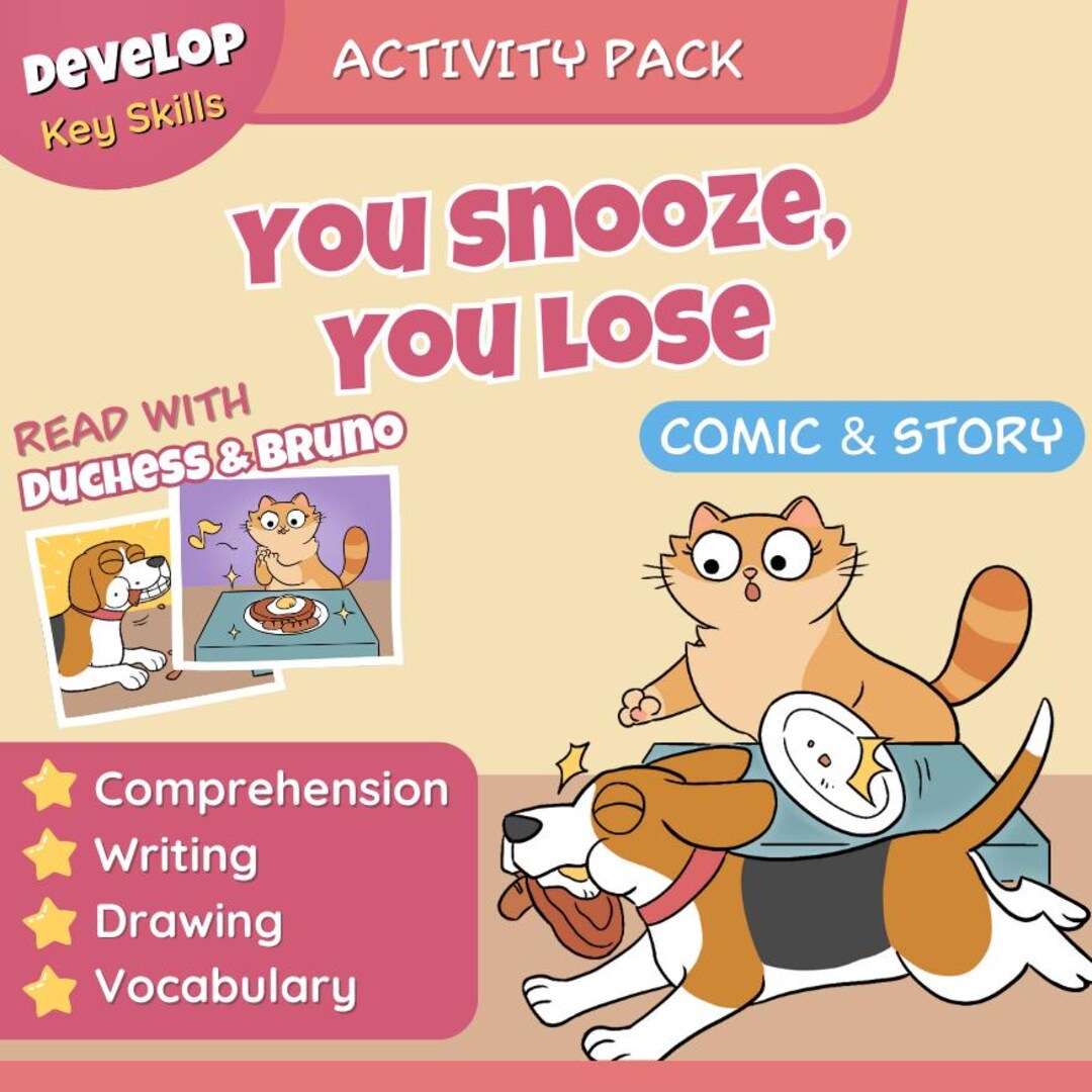 You Snooze You Lose Fun Activity Pack, Comprehension Questions ...