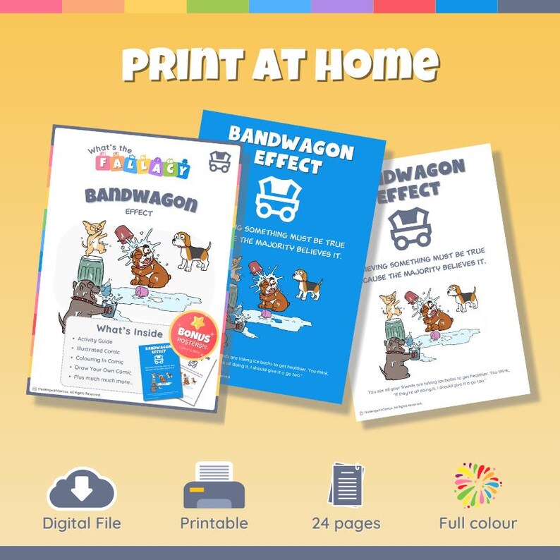 Logical Fallacies: Bandwagon Effect Activity Pack - Etsy