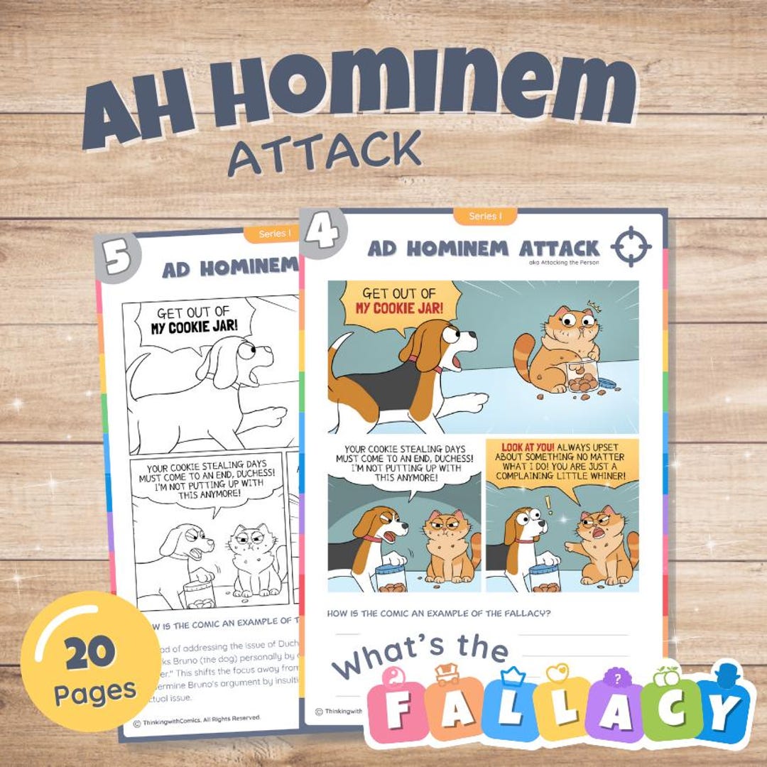 Ad Hominem Attack Fallacy Activity Pack: Fun Critical Thinking and ...