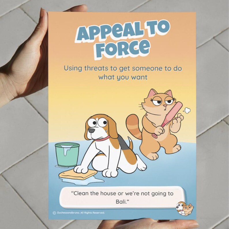 Appeal to Force Fallacy Poster to Develop Critical Thinking Skills - Etsy