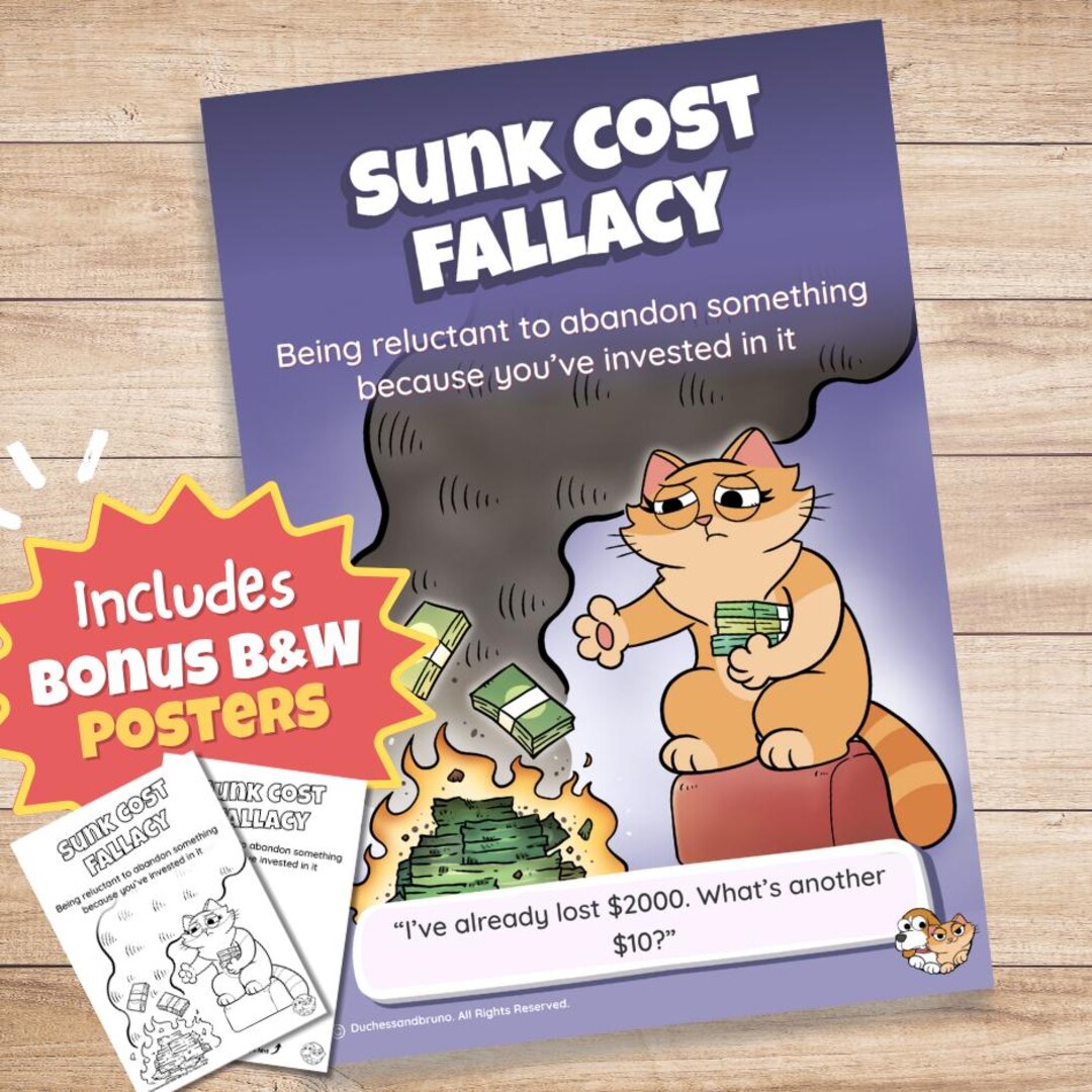 Sunk Cost Fallacy Poster to Develop Critical Thinking Skills Digital ...