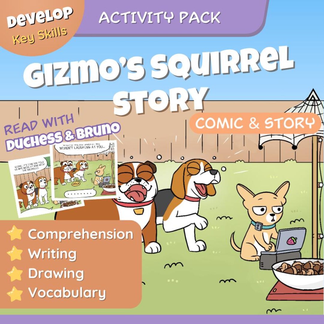 Gizmo's Squirrel Story Fun Activity Pack, Comprehension Questions ...