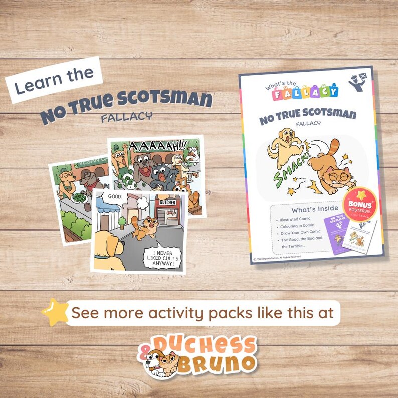 No True Scotsman Fallacy Activity Pack: Critical Thinking Worksheets ...