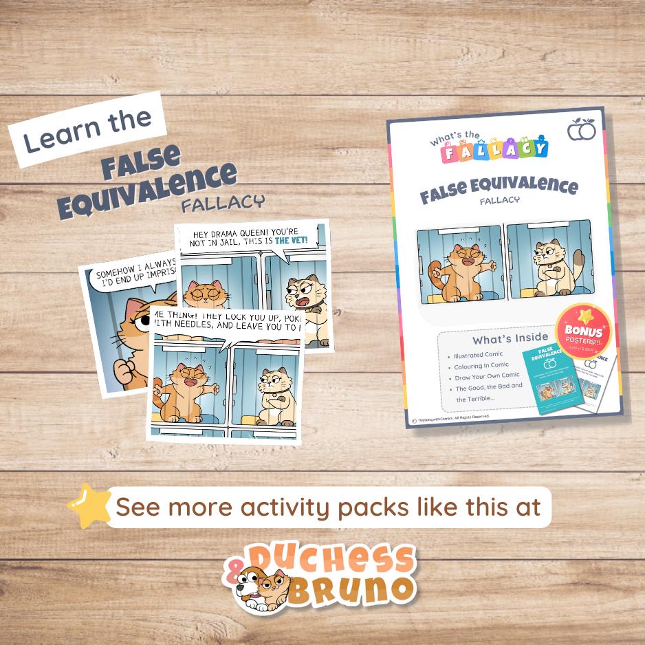 False Equivalence Fallacy Activity Pack: Critical Thinking Worksheets ...