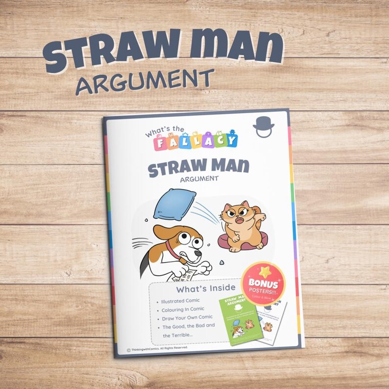 Straw Man Argument Fallacy Activity Pack: Fun Critical Thinking ...