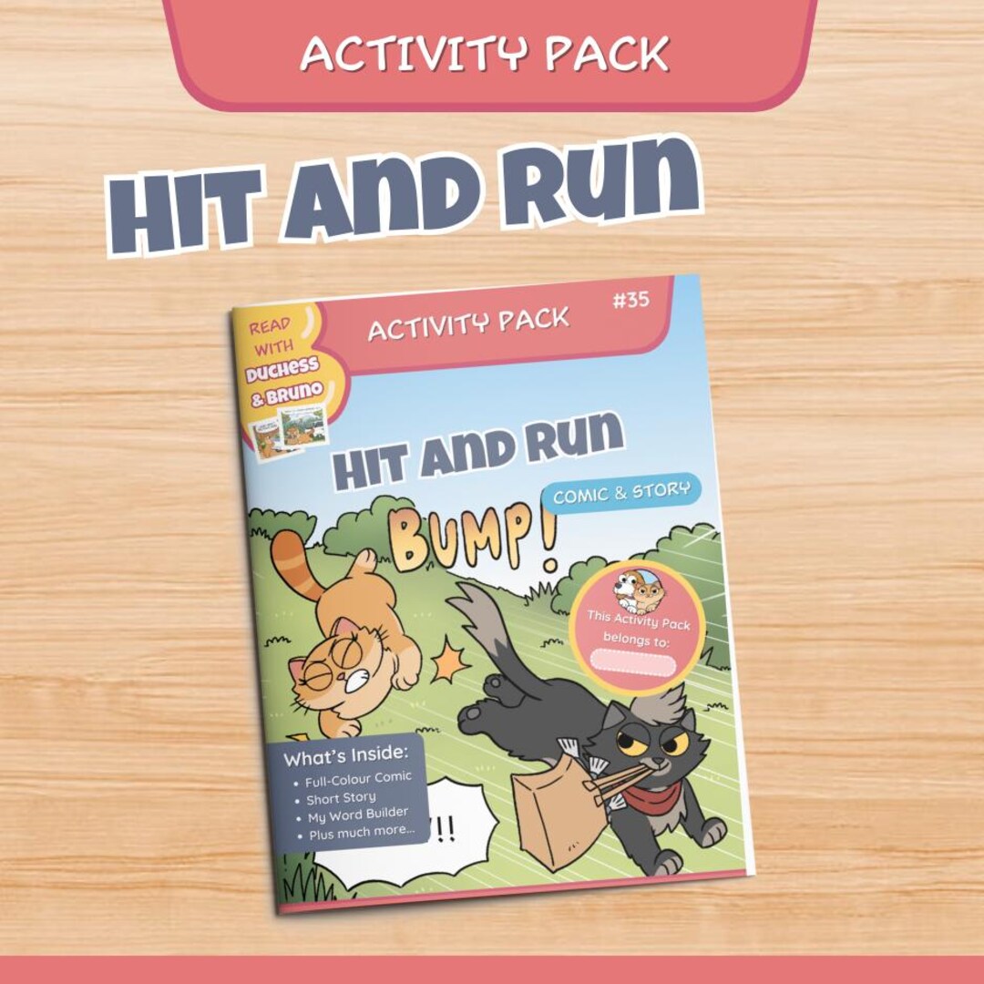 Hit and Run Activity Pack | Printable Worksheets, Comprehension ...