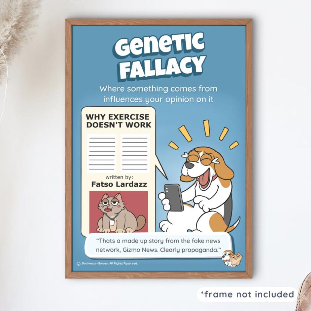 Genetic Fallacy Poster to Develop Critical Thinking Skills - Etsy