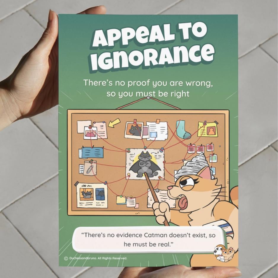 Appeal to Ignorance Fallacy Poster to Develop Critical Thinking Skills ...
