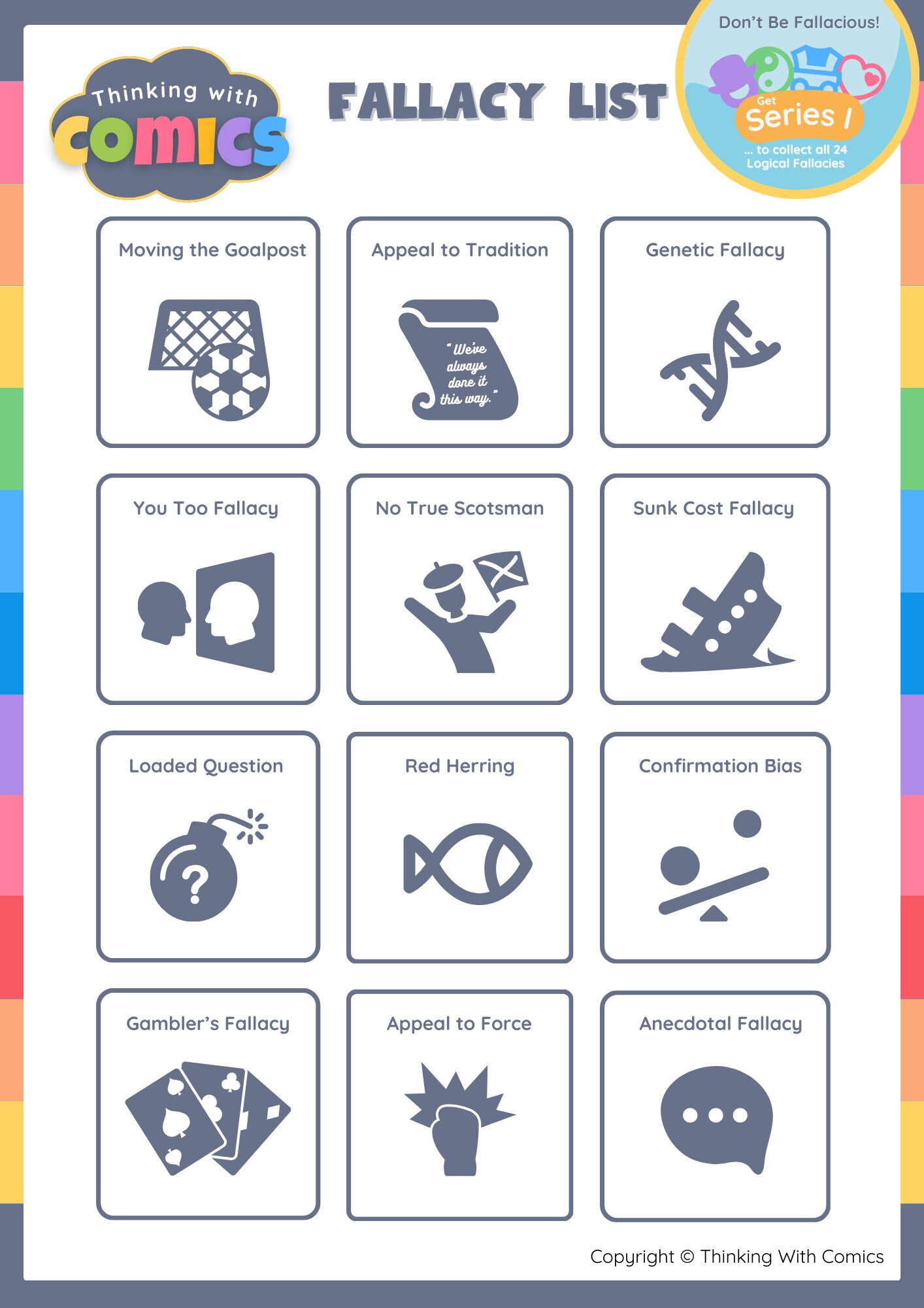 Logical Fallacies Card Set Pack Series II - Etsy