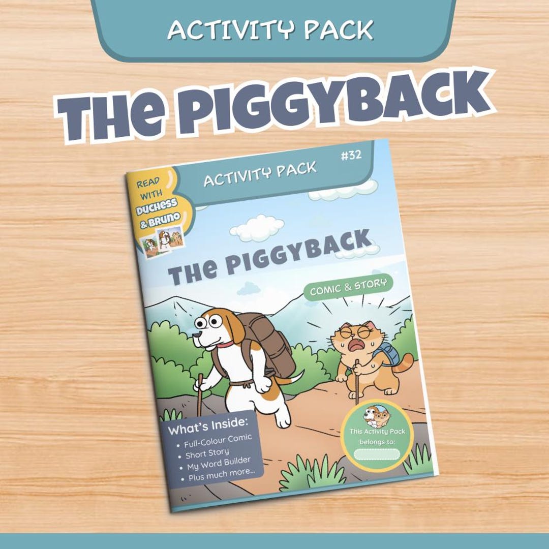 The Piggyback Activity Pack Printable Worksheets, Comprehension ...