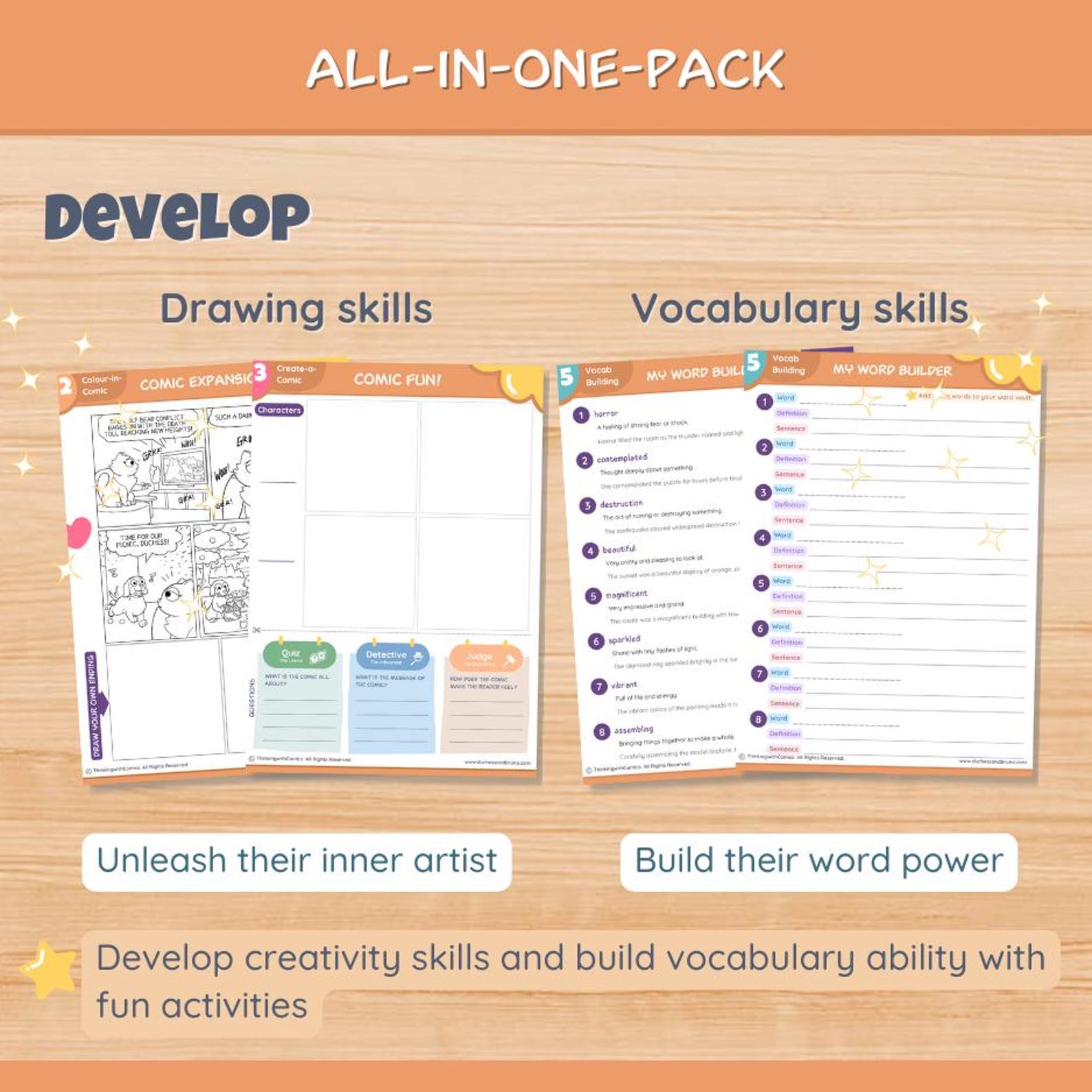 Doom and Gloom Activity Pack: Fun Printable Worksheets, Comprehension ...