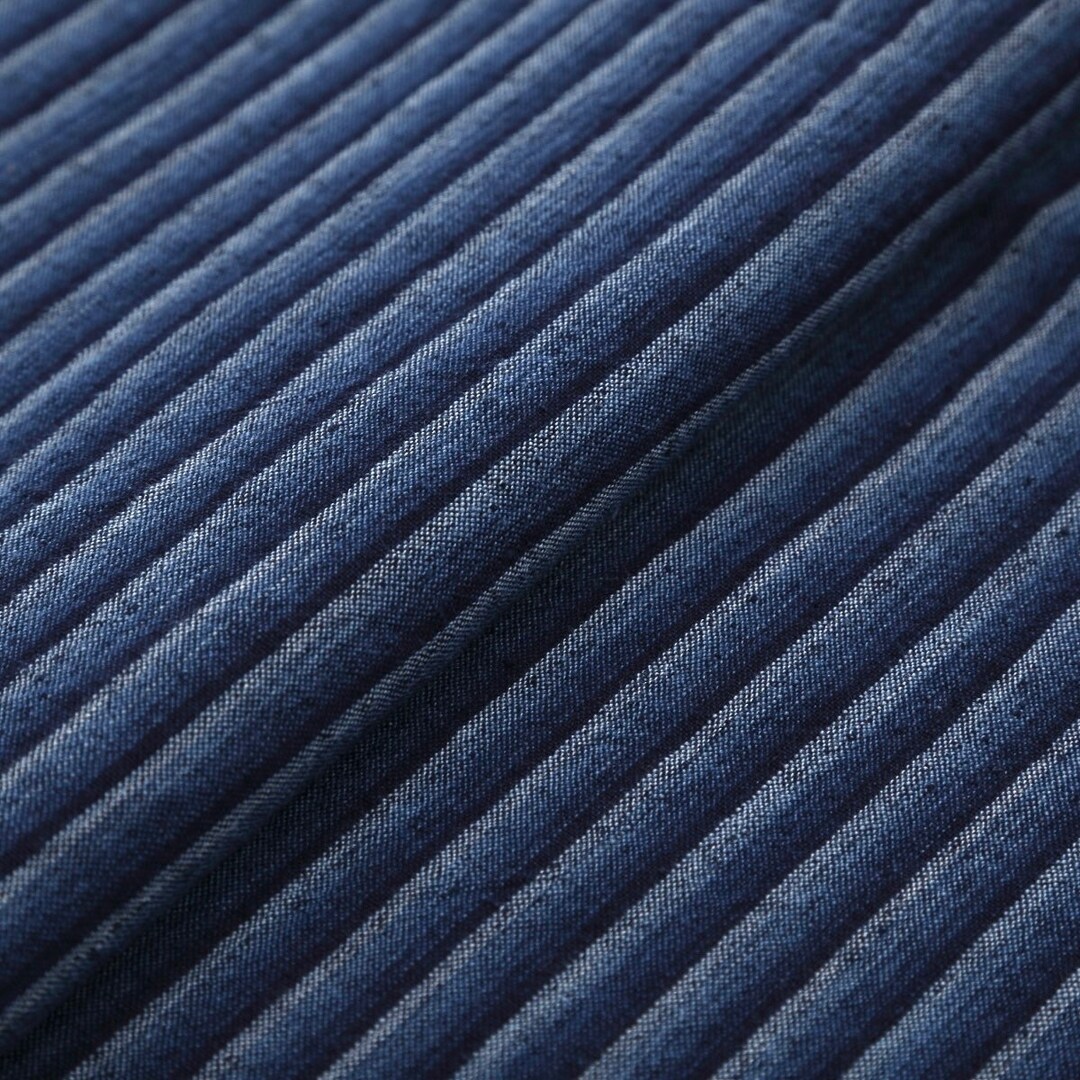 Indigo Fabric by the Yard Stripe Fabric Yarn Dyed Fabric - Etsy