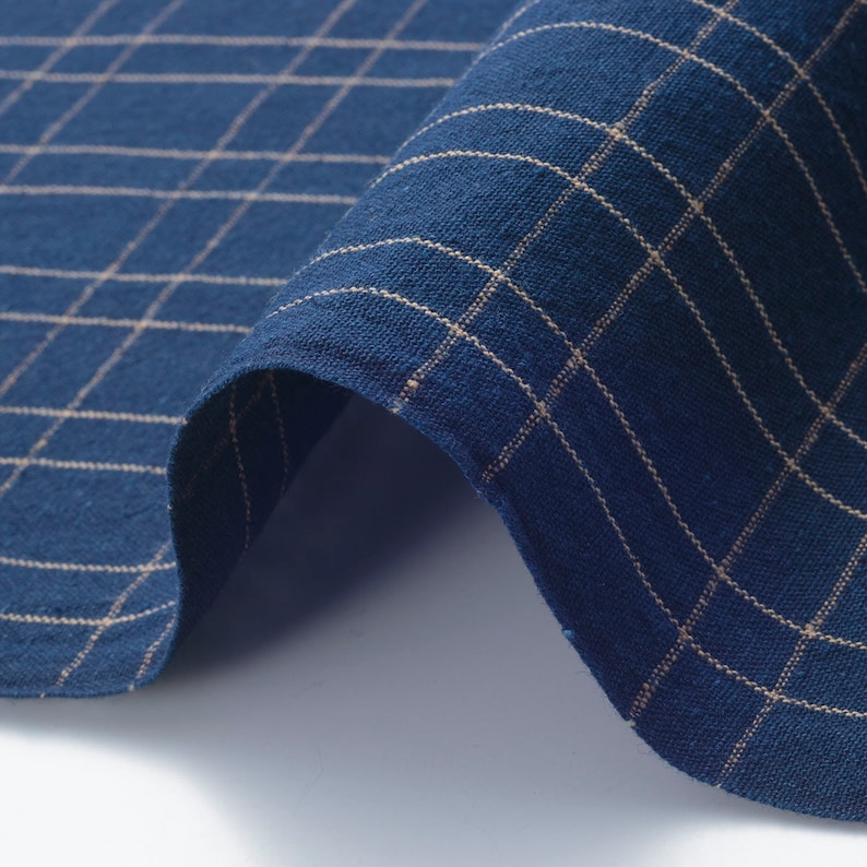 Japanese Checkered Fabric by the Half Yard Futasuji-koushi - Etsy