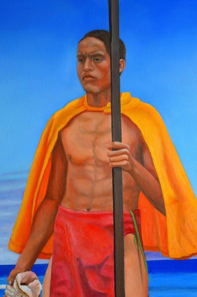 Hawaiian Prince Oil On canvas Image Size 24 X 30 Inches Ready To 