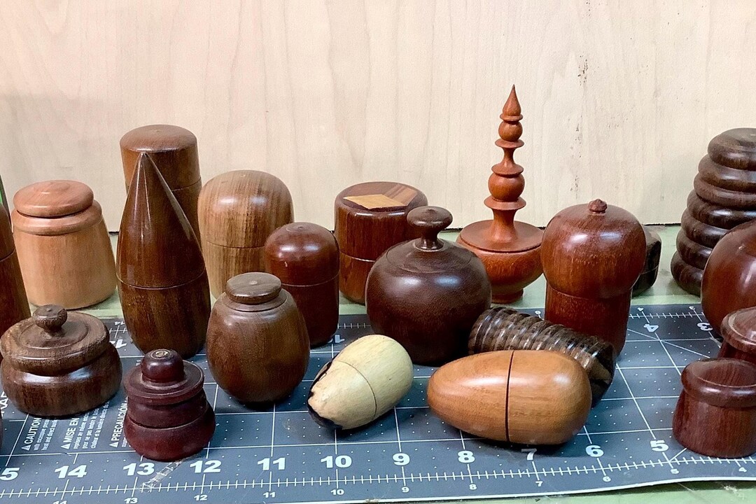 Turned Wooden Boxes - Etsy