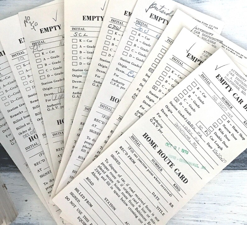 Vintage Railroad Forms – Chessie System Ephemera, 1970s (10-pack) - Etsy