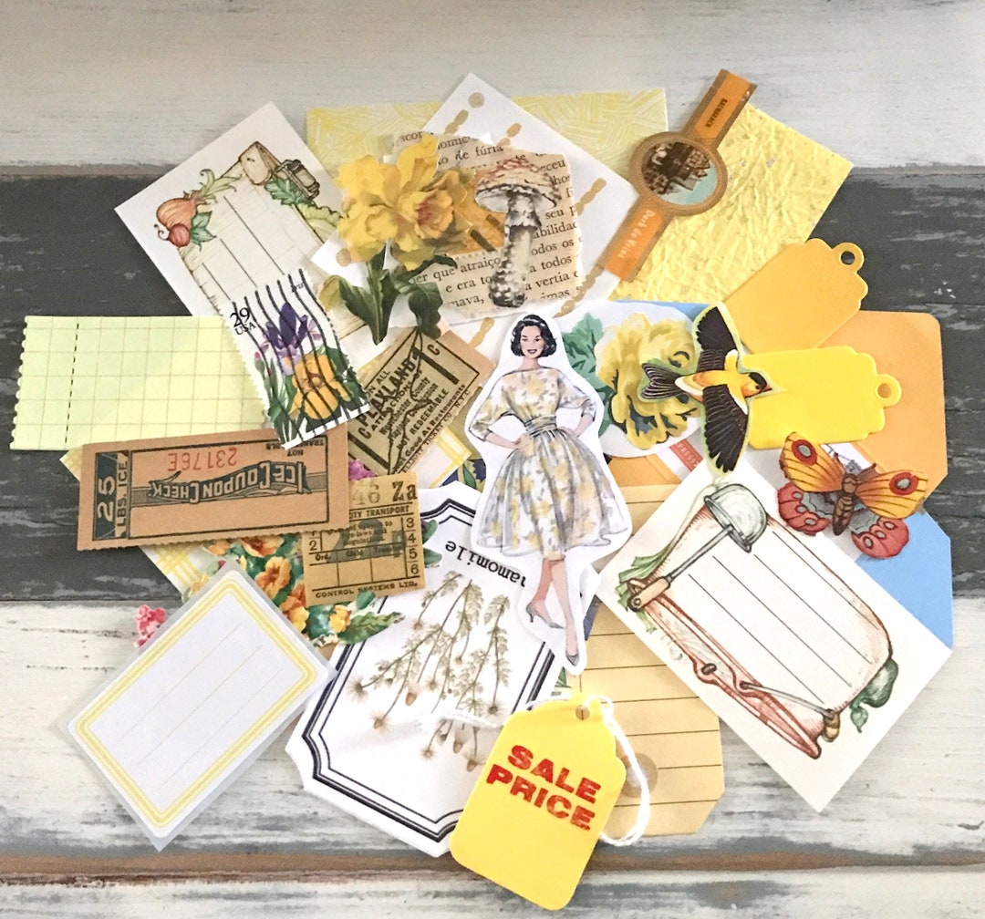 Springtime Yellow Journaling Paper Pack - Yellow Ephemera - Journals ...