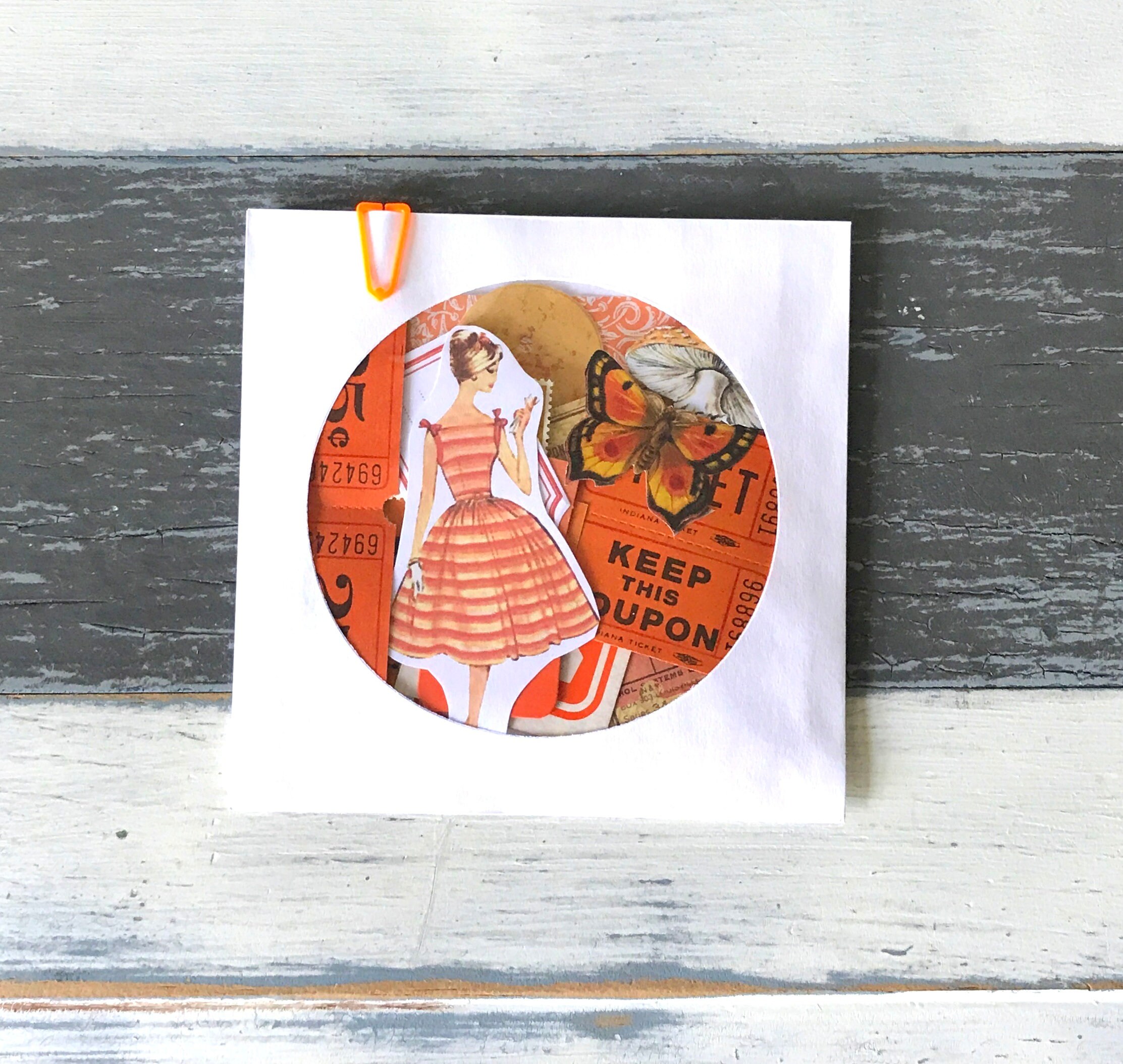 Orange Journaling Paper Pack Orange Ephemera Journals / - Etsy