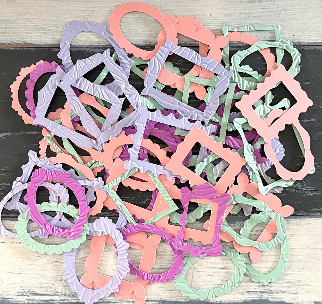Paper Frame Cut Outs / Assorted Die-cut Spring Colored Paper ...