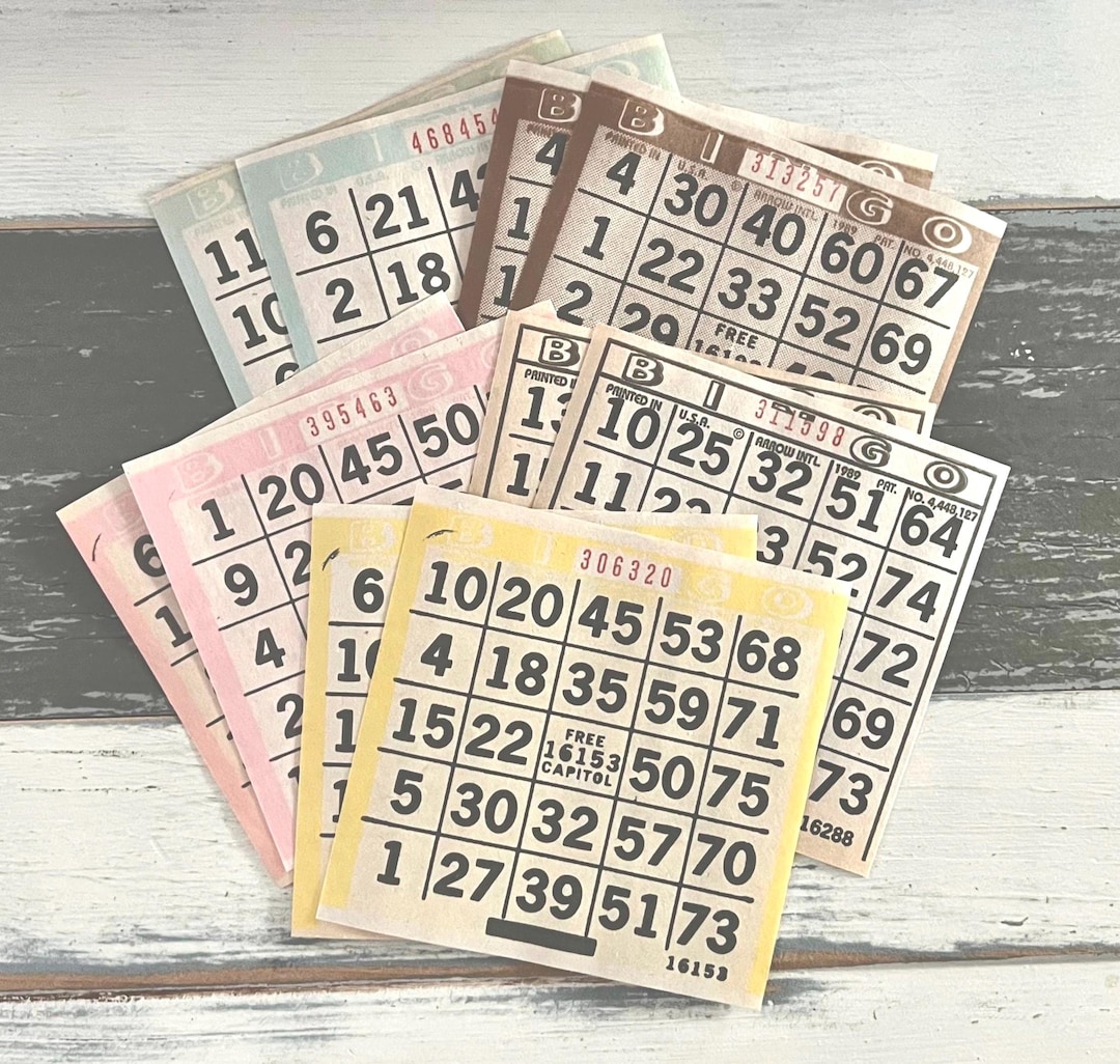 Vintage Paper BINGO Cards / BINGO Game Assortment / Journaling Supplies ...
