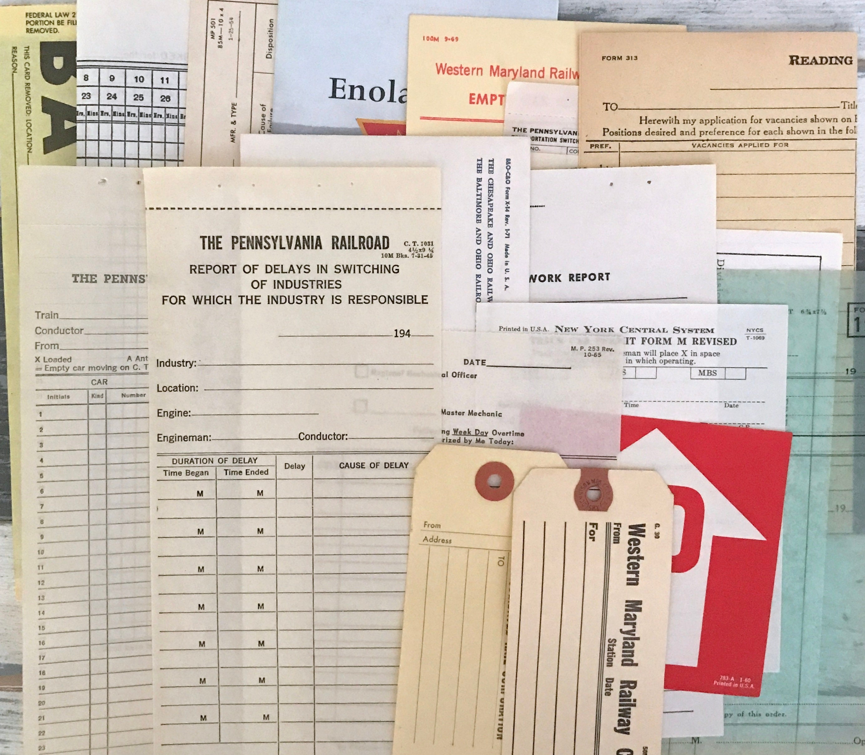 Vintage Railroad Paper Pack Train Papers Reading Co / PRR | Etsy