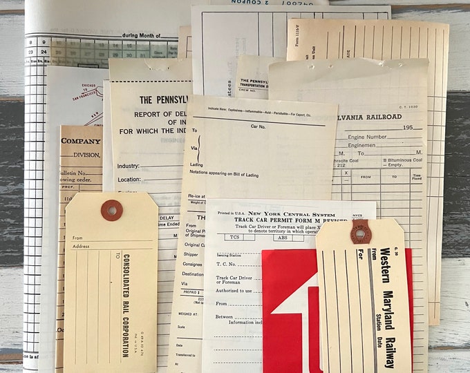 Vintage Railroad Paper Pack Train Papers Reading Co / PRR / Western ...