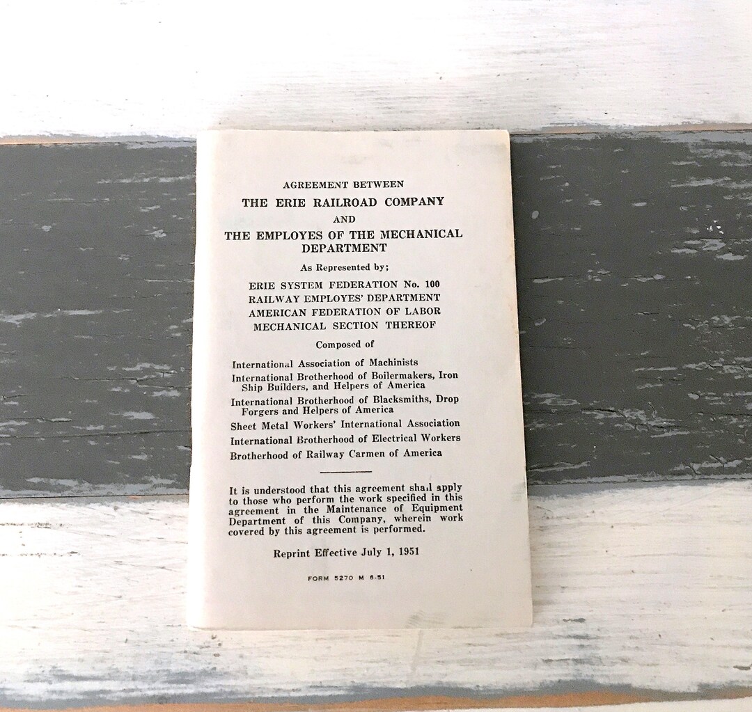 Vintage Erie Railroad Booklet - Railway / Train / Railroad / Locomotive ...