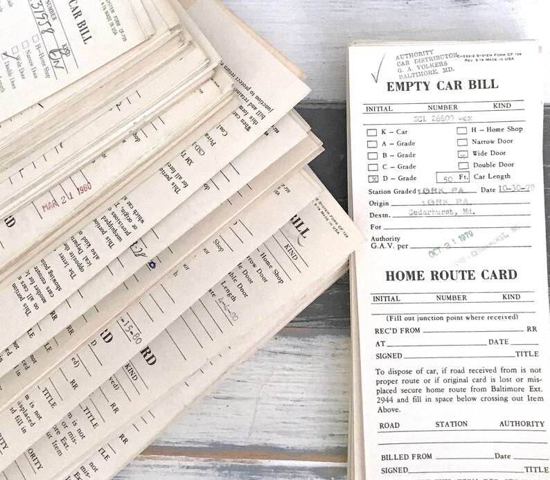 Vintage Railroad Forms – Chessie System Ephemera, 1970s (10-pack) - Etsy