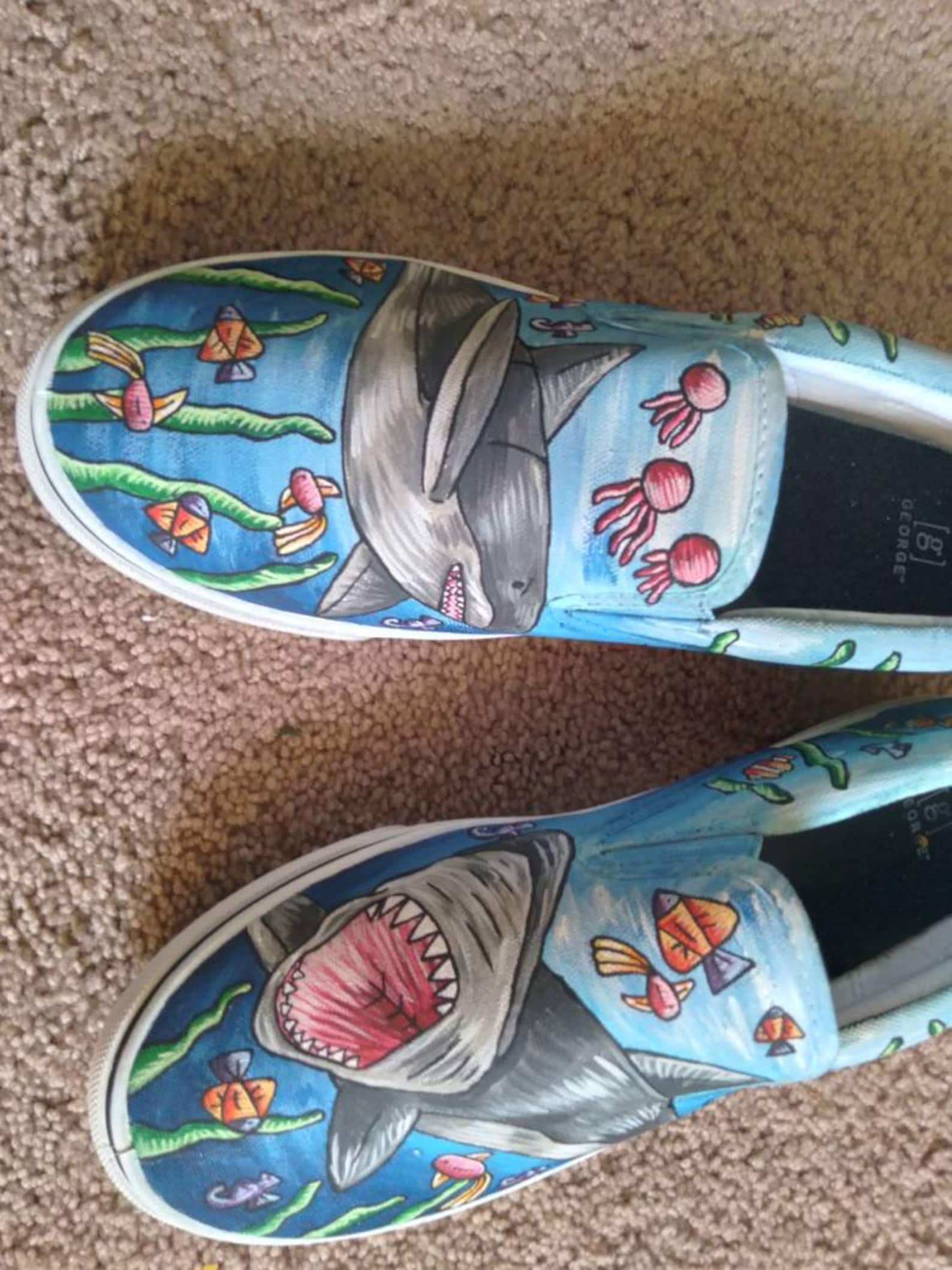 Shark Shoes -- Coral Reef Version - Etsy