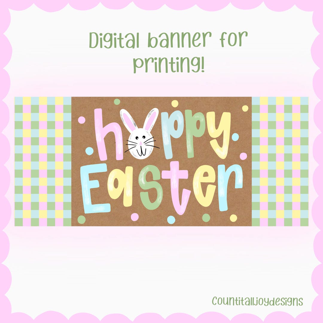 Easter Banner, DIGITAL DOWNLOAD, Printable Banner, Spring Decor, Party ...