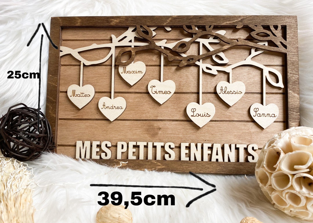 Cadre avec prénoms grand modèle - Etsy France