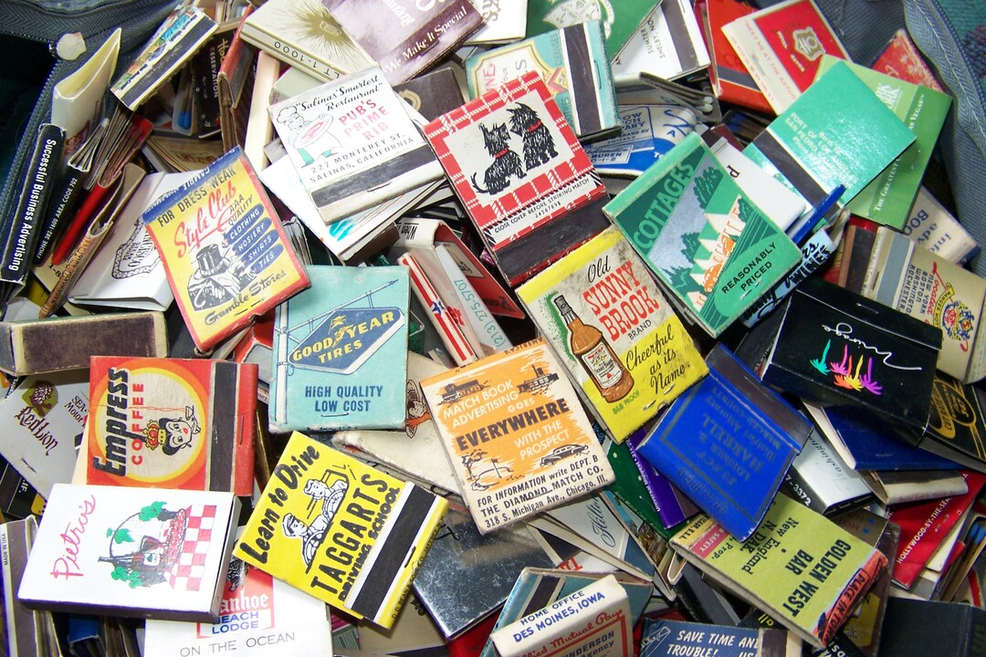 Fun Lot 40 Mixed Vintage Matchbooks Matchcovers Variety Pack of ...