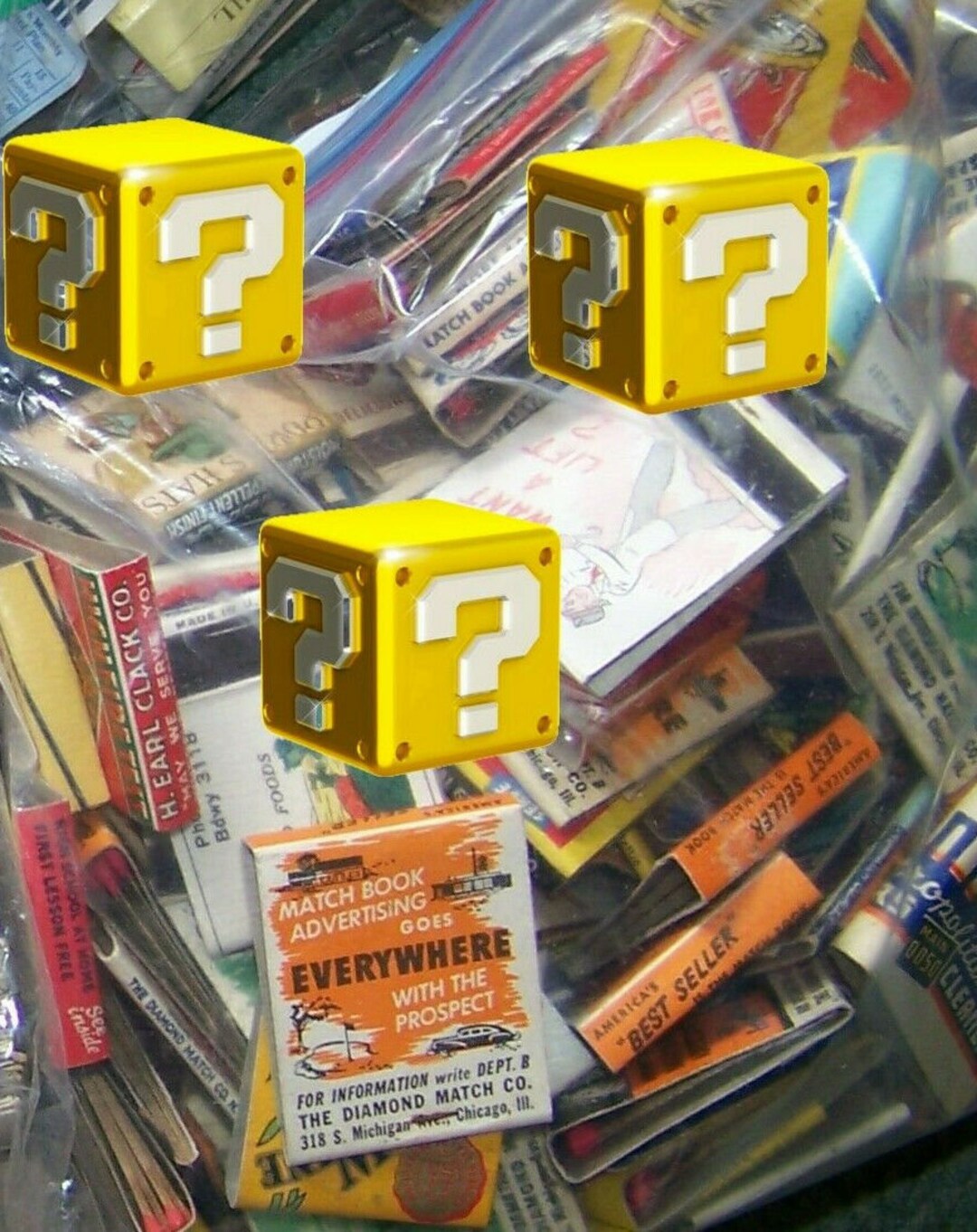 Fun Lot 50 Various Vintage Matchbooks 1930s to 70s Various Variety Bag ...