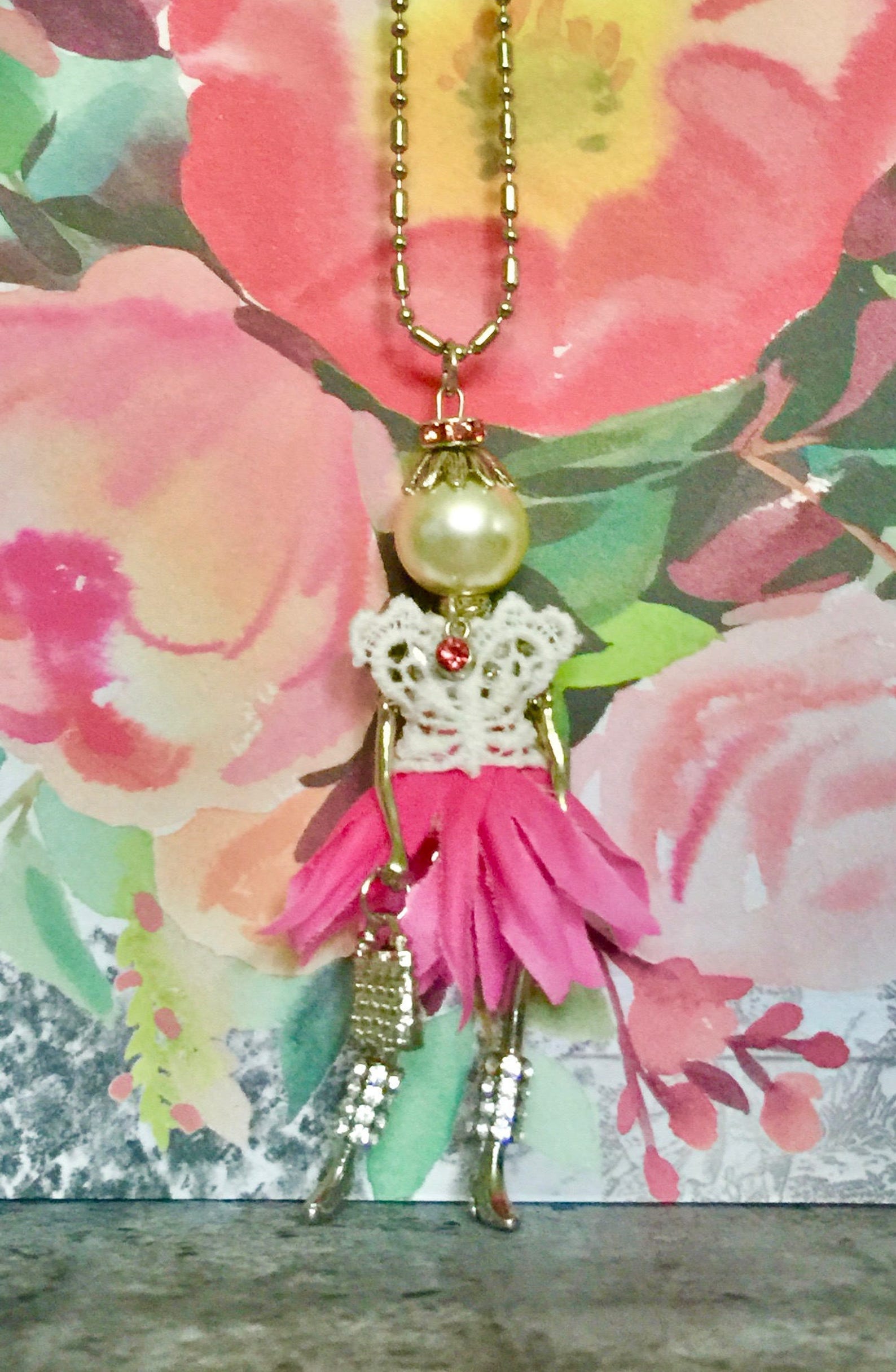 Ellie's Belles: Ellie, French Doll Pendant - Etsy