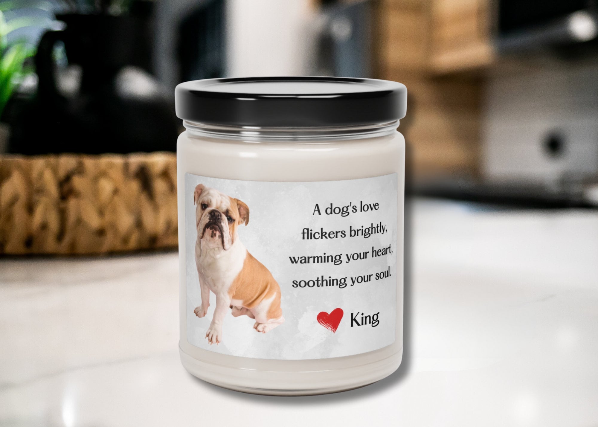 Personalized Dog Photo Candle, Custom Dog Photo Candle, Dog Candle in ...