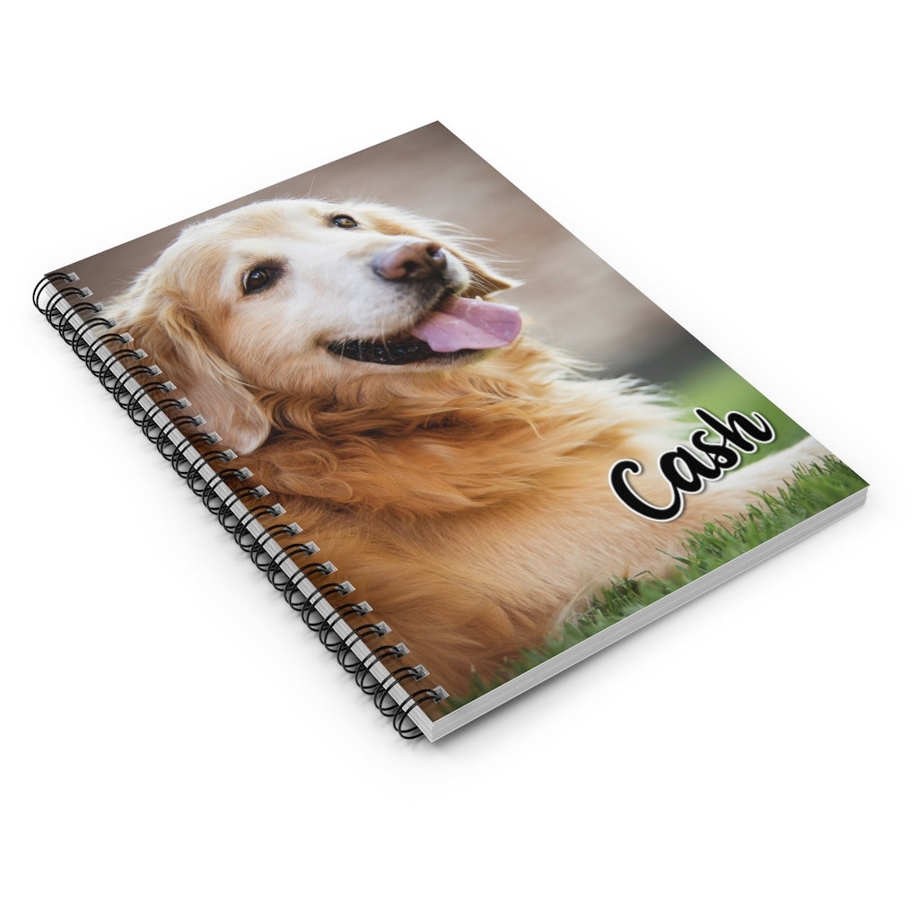 Dog Spiral Notebook, Custom Dog Photo Spiral Notebook, Dog Lover's Gift ...