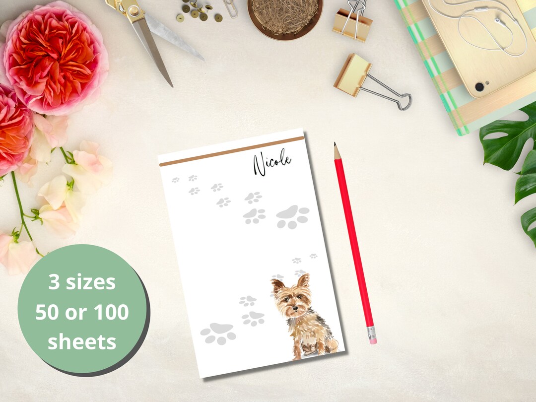 Personalized Notepad, DOG NOTEPAD, Custom Notepad, Dog Breed Notepad ...